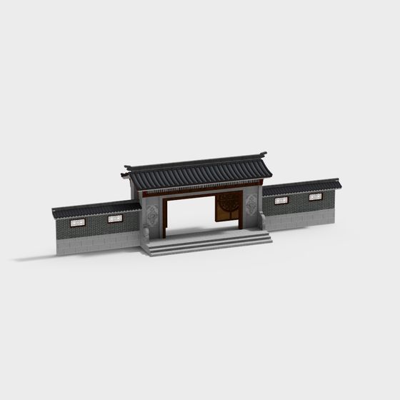 Elegant Chinese Style Architectural 3D model