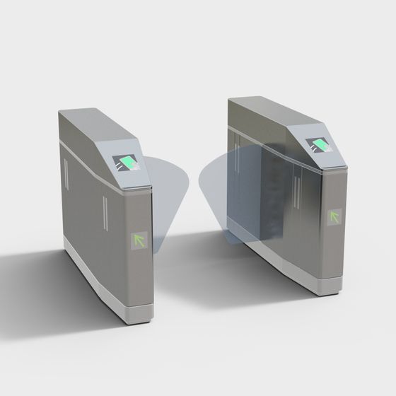 Smart Turnstile 3D model for Future Cities