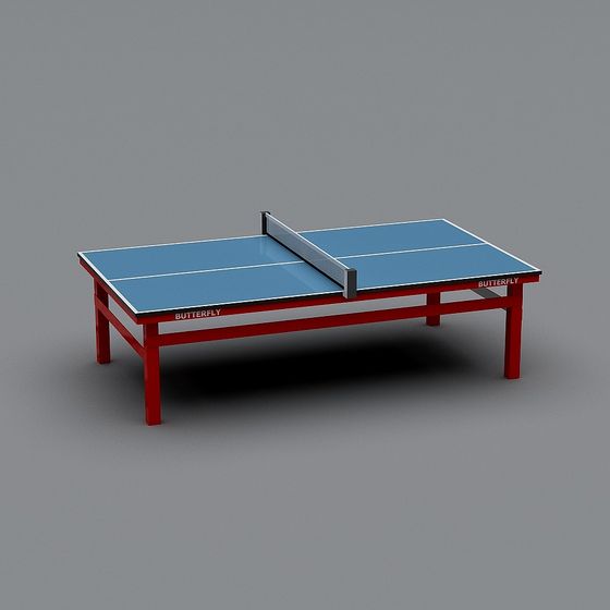 Vibrant Low-Poly Table Tennis Table 3D model