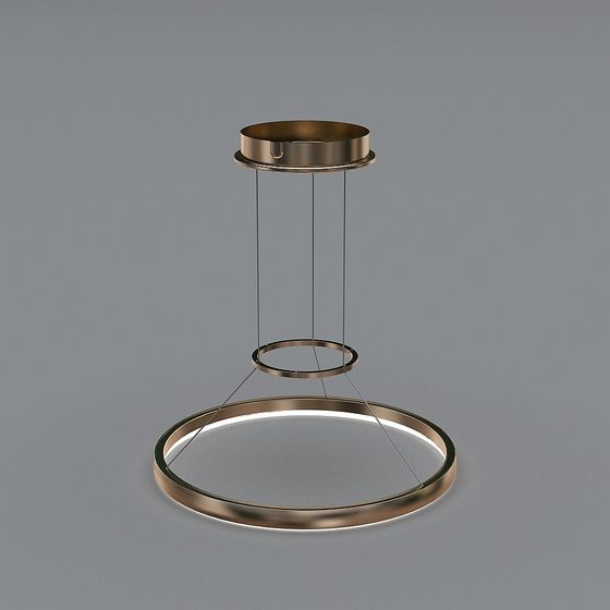Suspended Halo Pendant Light 3D model