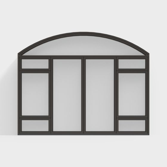 Elegant Arch Window 3D model