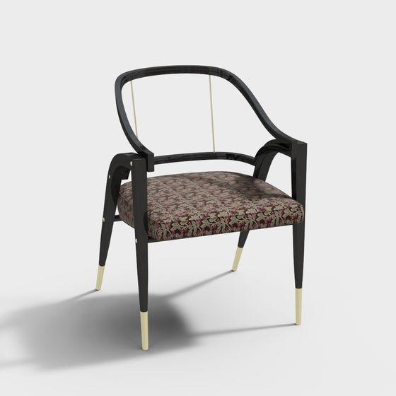 Elegant Retro-Modern Chair 3D model