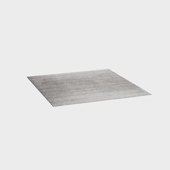 Realistic Low-Poly Gray Carpet 3D Model