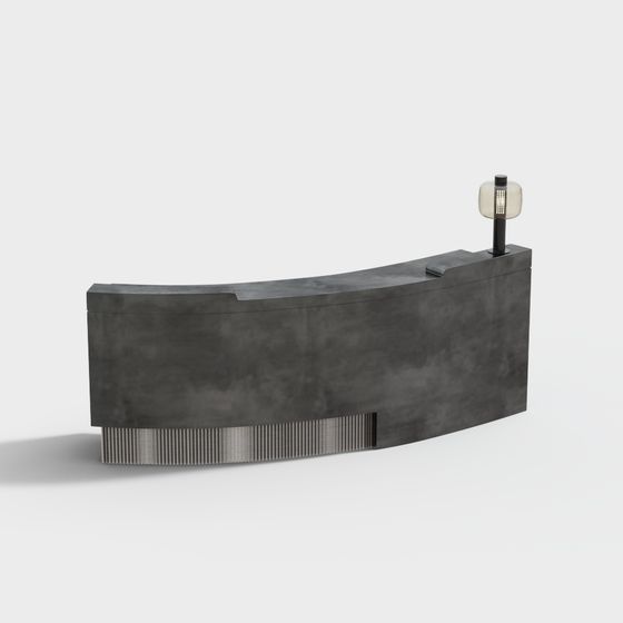 Concrete Bar Counter 3D model