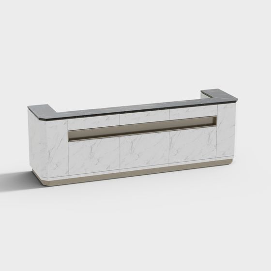 Minimalist Reception Desk 3D model
