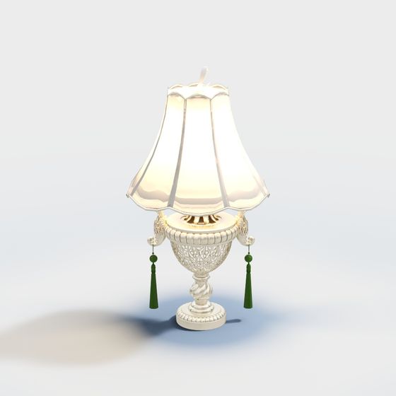 Elegant Low-Poly Table Lamp – Classical Design 3D Model