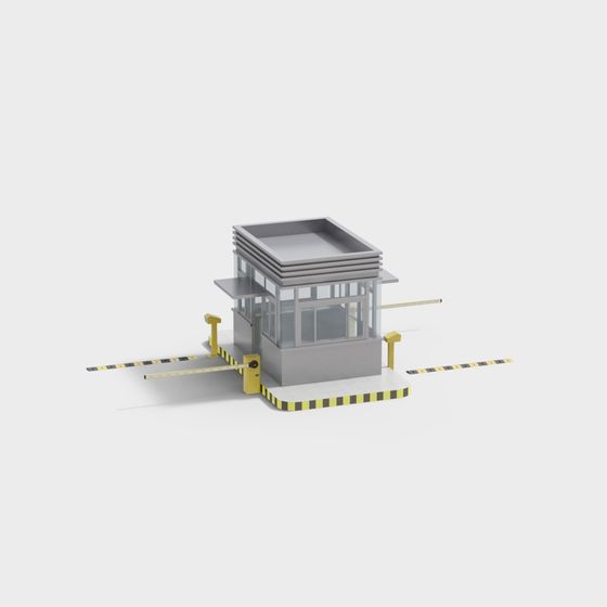 Minimalist Guard Pavilion 3D model