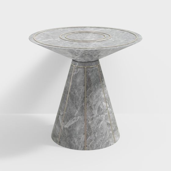 Elegant Low-Poly Round Table 3D Model