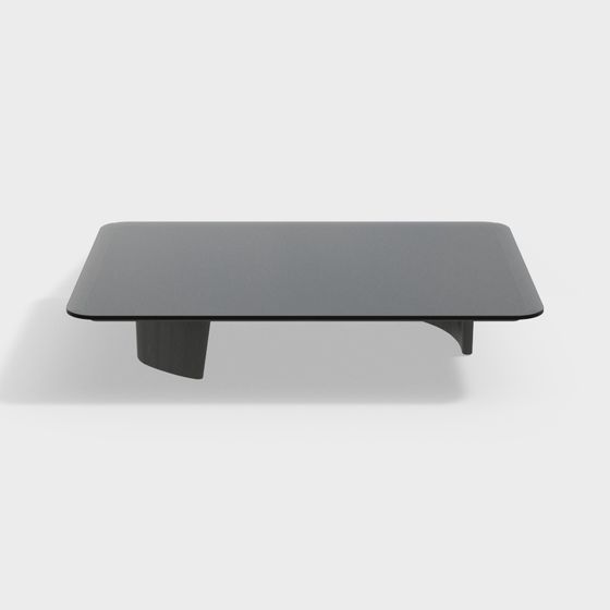 Sleek Floating Glass Table 3D model for Creative Spaces