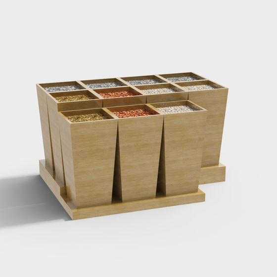 Organic Storage Cube 3D model for Creative Spaces