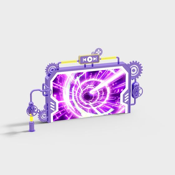 Futuristic Time Portal 3D model
