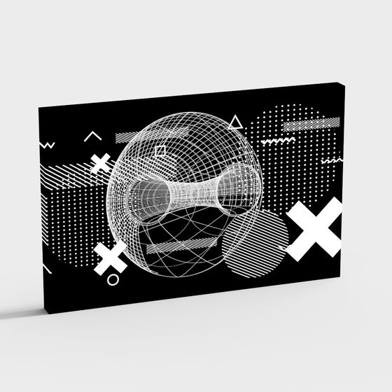 Futuristic Time Tunnel 3D Model – Geometric Cylindrical Design