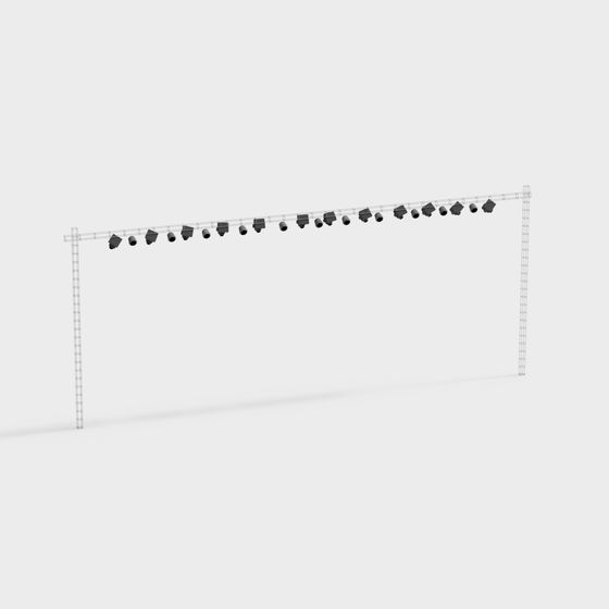 Low-Poly Stage Lighting Rig 3D model