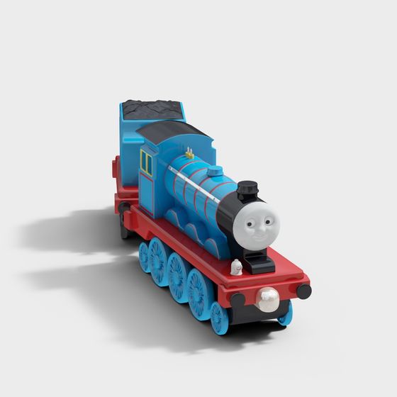 Thomas the Tank Engine 3D Model – Playful Low-Poly Design