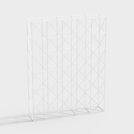 Grid Framework Low-Polygon 3D model