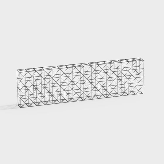 Grid Bridge 3D Model - Low Poly Design