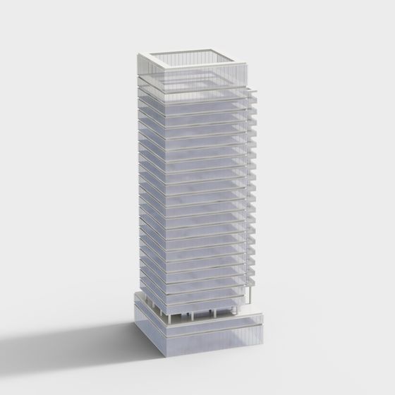 Urban Tower 3D Model for Modern Design Projects