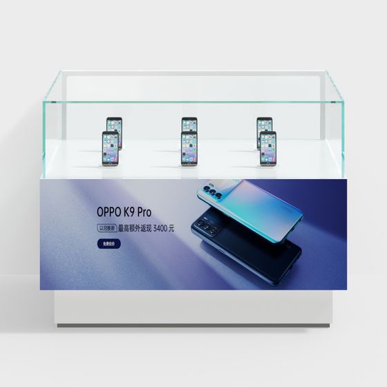 OPPO K9 Pro 3D Model - Low Polygon Design