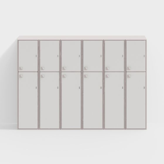 Modern Low-Poly School Locker 3D model