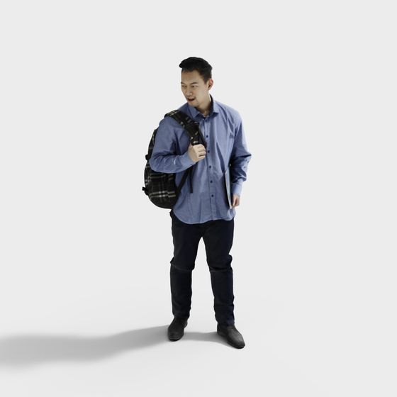 Black Male Figure 3D Model – Stylish Free