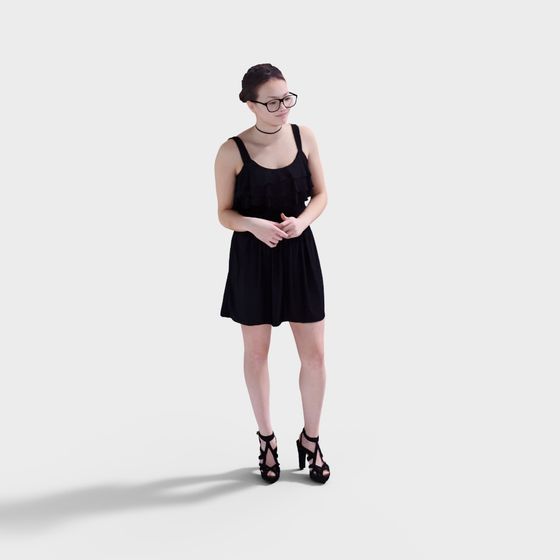 Elegant Low-Polygon Character 3D model