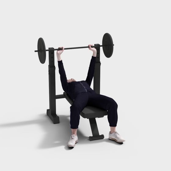 Gym Bench Press 3D model
