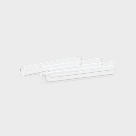 Minimalist Transparent Glass Tubes 3D model