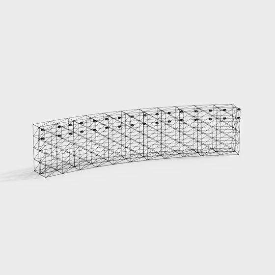 Industrial Metal Framework 3D model