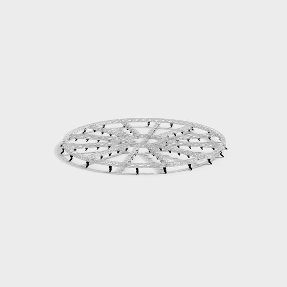 Low Poly Ring Structure 3D Model – Futuristic Gray Design