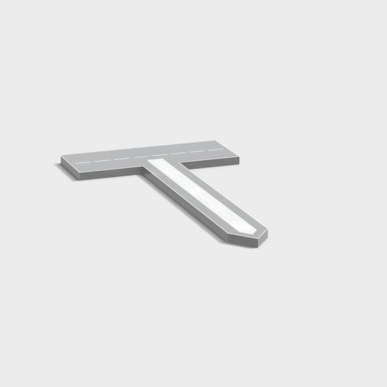 Gray T-Shaped Stage 3D Model – Free for Event Spaces