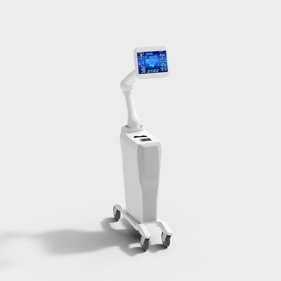 Futuristic Smart Medical Cart 3D Model – Sleek Medical Design