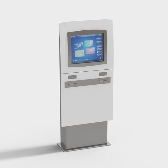 Modern Self-Service Kiosk 3D model