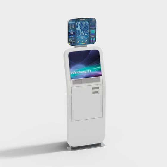 Sleek Interactive Kiosk 3D model