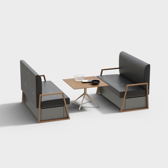 Modern Geometric Sofa Set 3D model