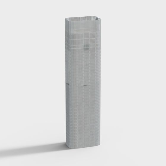 City Light Futuristic Skyscraper 3D model