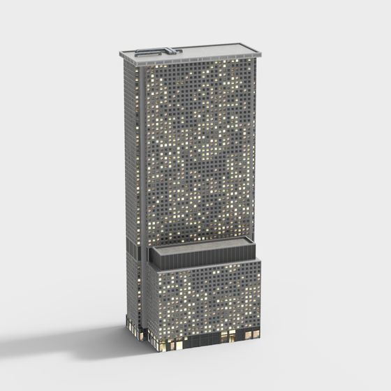 Contemporary Skyscraper 3D model for Urban Projects