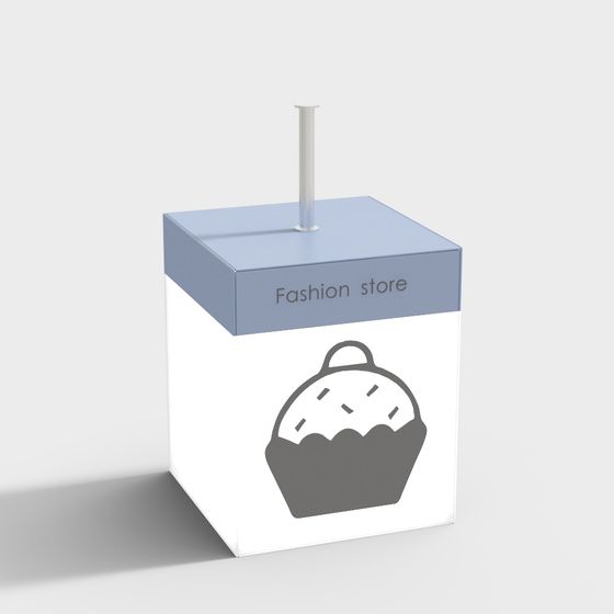 Stylish Muffin Display Box 3D model for Modern Storefronts