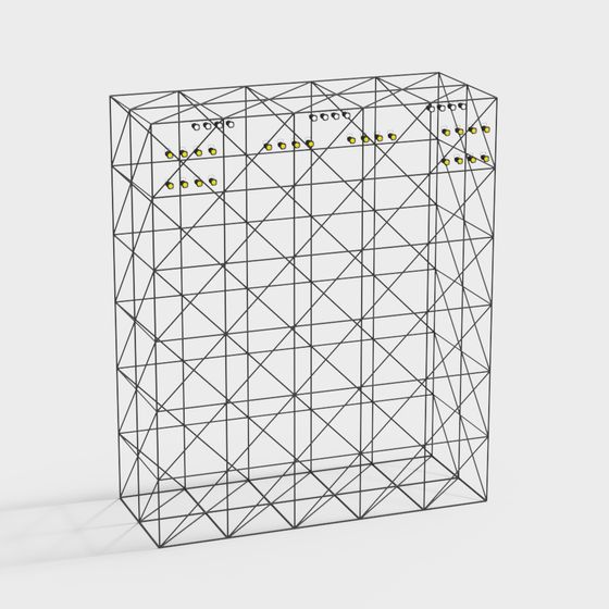 Wireframe Cube 3D model