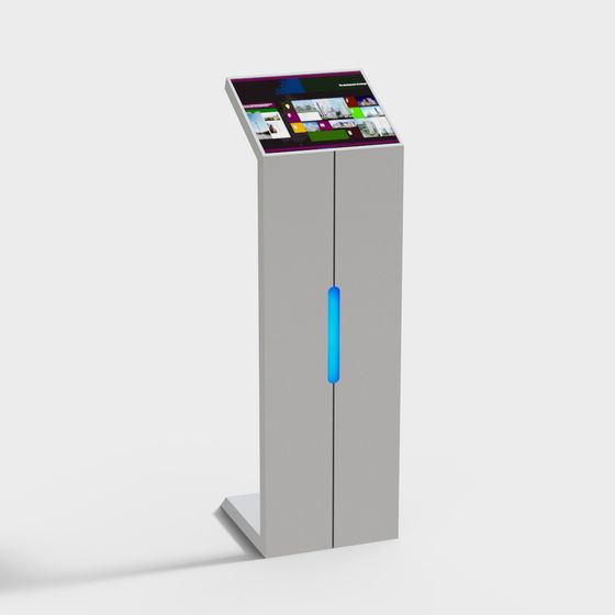 Futuristic Touchscreen Display Stand 3D model