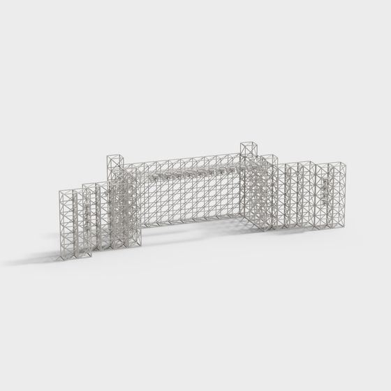 Gray Music Festival Stage Lighting Stand 3D Model – Free Resource