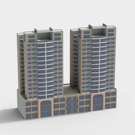 Urban Skyline 3D Model Perfect for Modern Projects