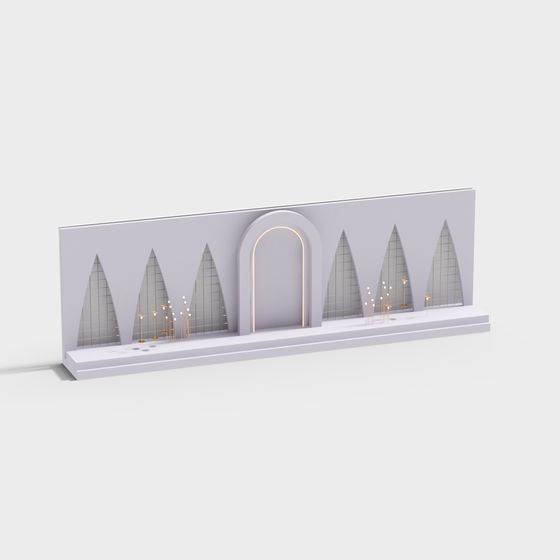 Urban Gateway 3D Model – Modern Minimalist Design