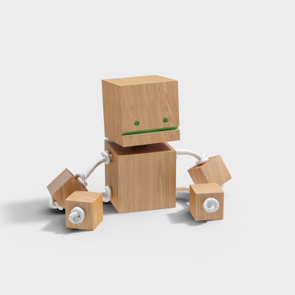 Geometric & Recycled 3D Robot Model—Coohom
