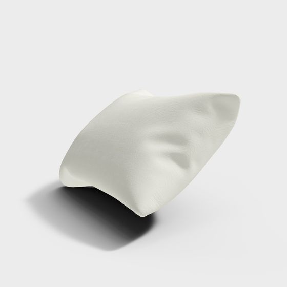 Streamlined Cushion 3D Model – Low-Poly Leather Texture