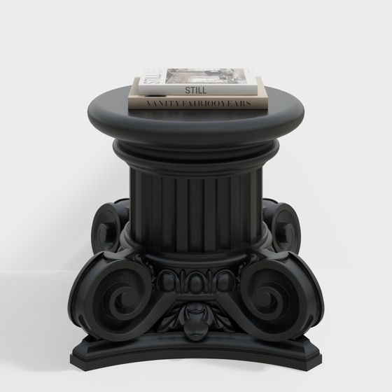 Roman Column Side Table 3D model for Modern Projects