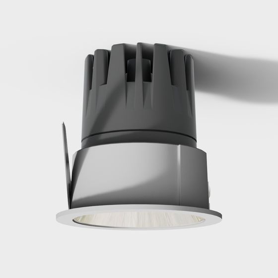 Modern Recessed Light 3D Model – Sleek Metallic Design