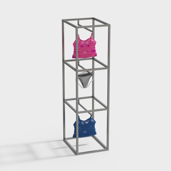 Stylish Display Rack 3D model for Modern Spaces