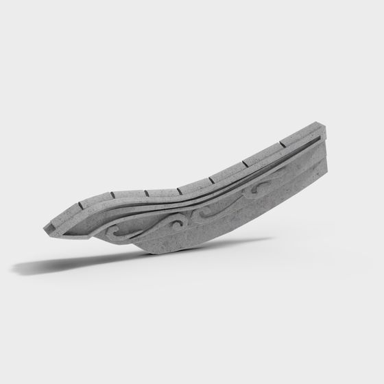 Curved Slate 3D Model Art Piece