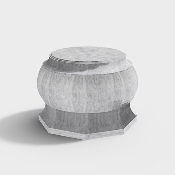 Elegant Low-Poly Round Table 3D Model