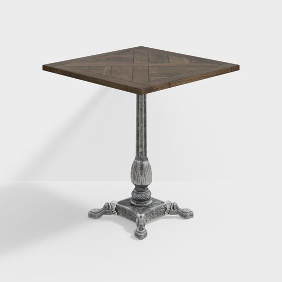 Vintage Style Dining Table 3D model